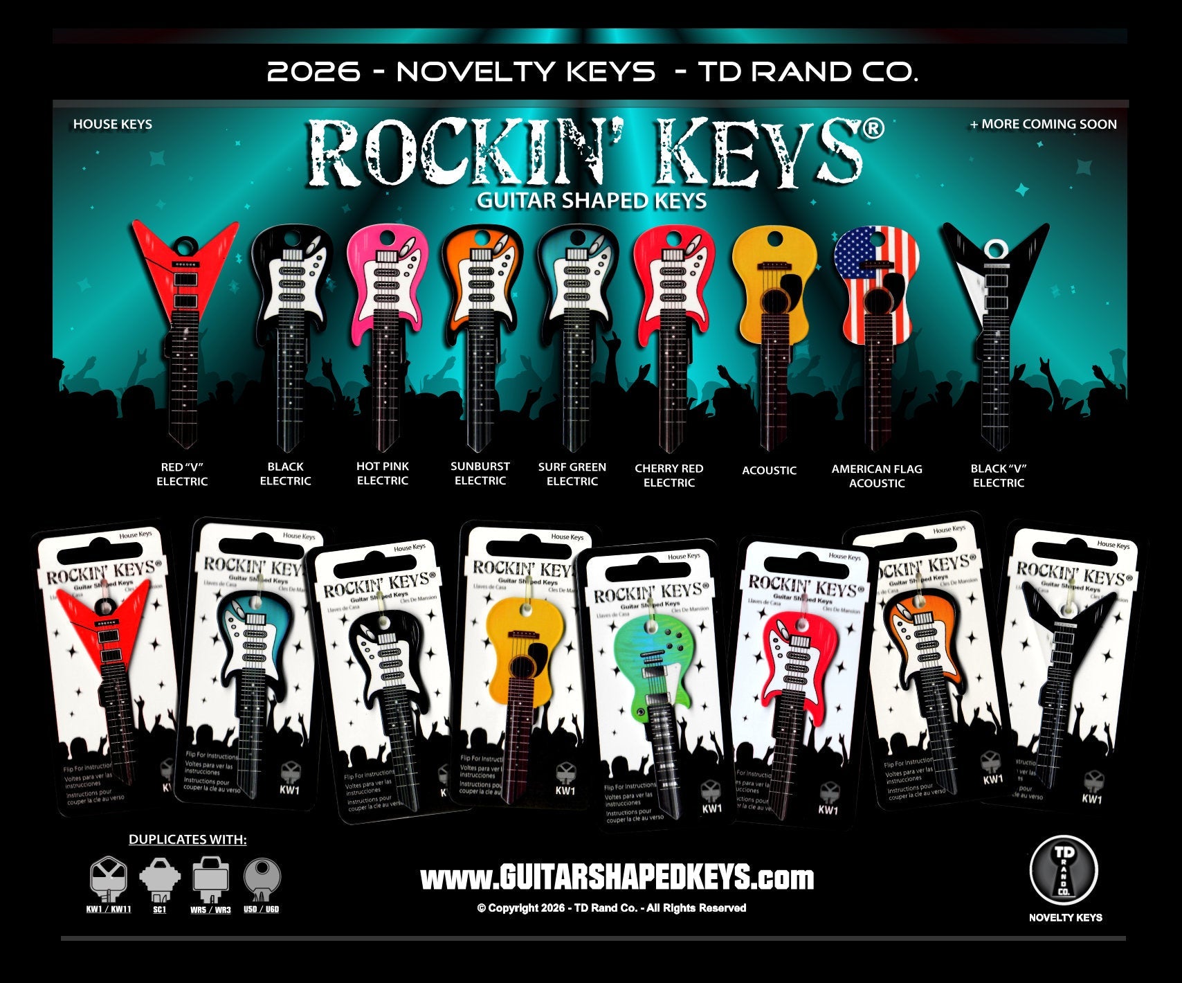 Custom Guitar-Shaped Keys | Rockin’ Keys