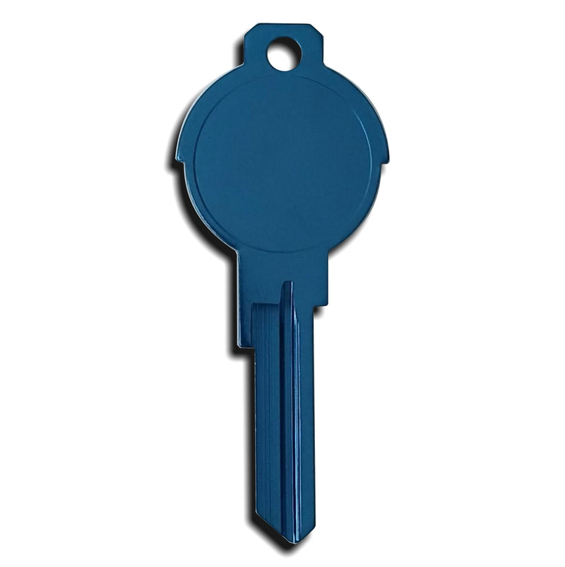 Blue Universal Titanium Flat Surface Customizable Key
