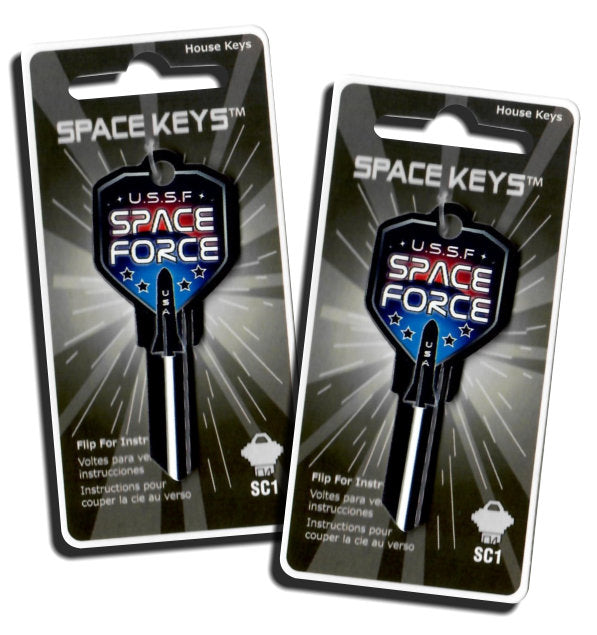 2 Space Force Shield Shaped Space Keys