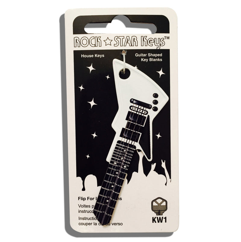 White EXP Electric Guitar Shaped Rock Star key